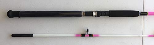 Kinghawk 2-Section Pink 8' Catfish Rod - 15-30 LB Line Weight/Spinning/Sale for 38.99 (New)