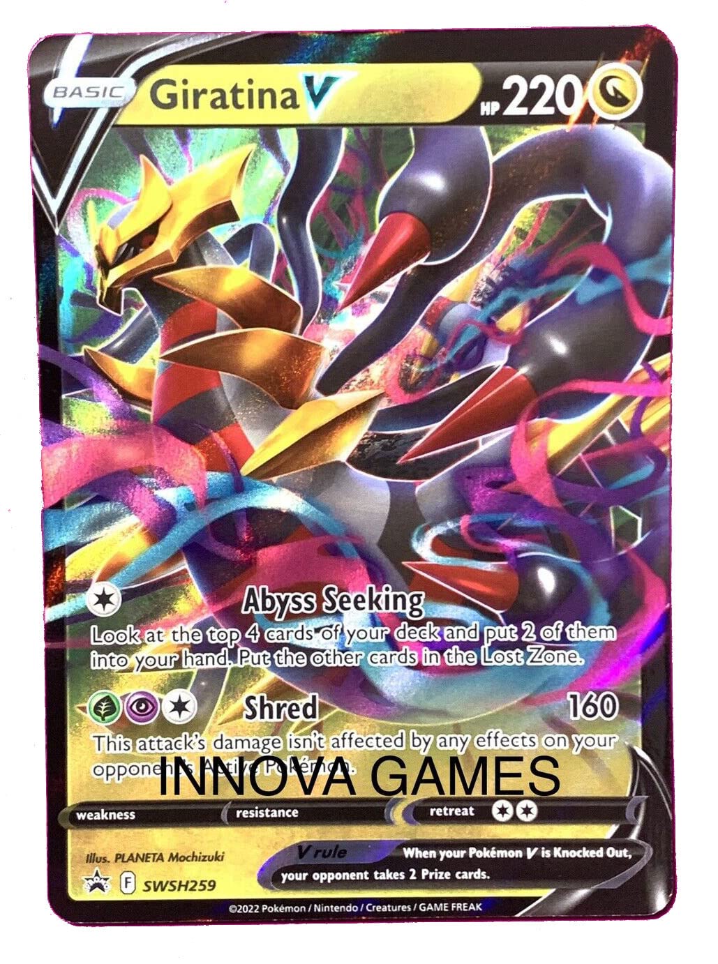 Pokรฉmon - Giratina V SWSH259 Lost Origin - Black Star Promo - Holo Foil Card