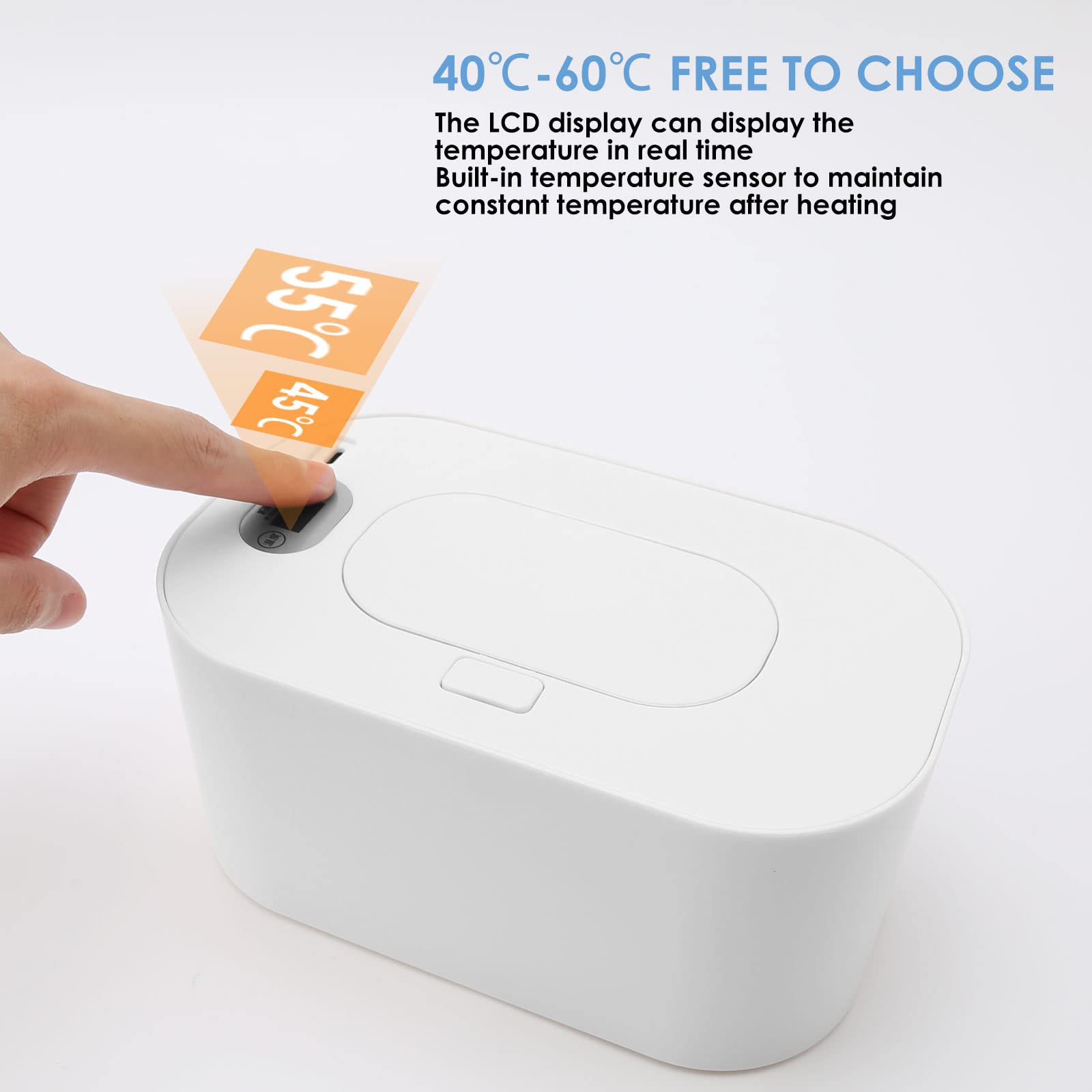 Rehomy Baby Wipe Warmer and Dispenser with Adjustable Temperature USB Charging Wet Wipes Warmer