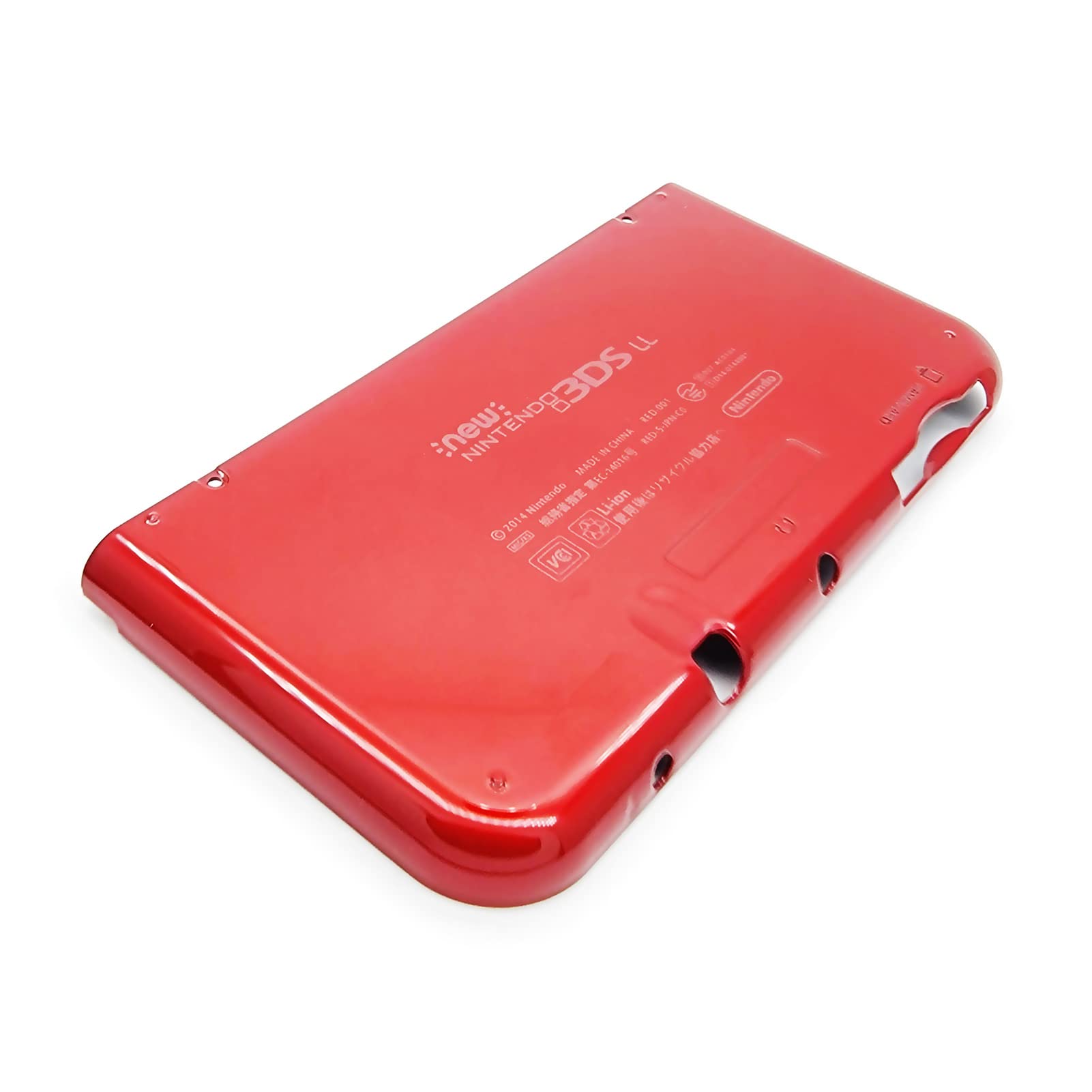 New for New 3DS XL Bottom Case Shell Coverplate Red Replacement, for Nintendo New3DSXL New3DS XL LL 3DSXL Handheld Game Console, Lower E Faceplate Back Battery Cover Plate Spare Parts
