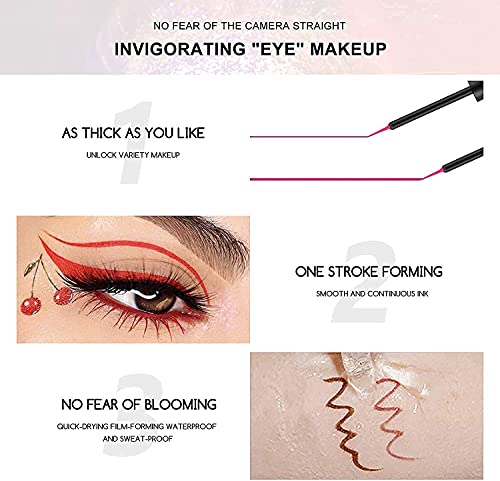 Luxsea Matte Colorful Liquid Eyeliner Set 12 Colors Waterproof Long Lasting Eyeliner Set Professional High Pigmented Makeup Set for Women Girls