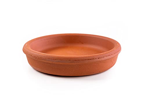 Luksyol Handmade Unglazed Clay Bowls: Elevate Your Culinary Experience with a Set of 3 (6.3 x 1.57 in) | Authentic Terracotta Cooking for Indian, Mexican, Korean Cuisine | Microwave-Friendly and Safe|