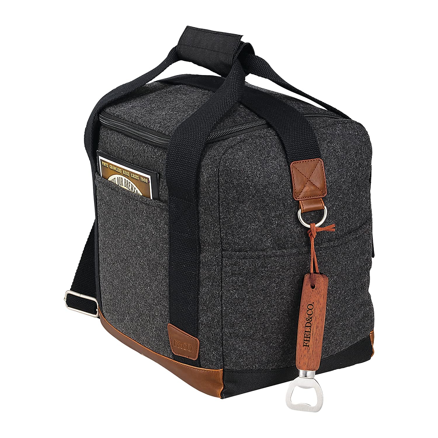 Lifetime Creations Custom Embroidered Soft Cooler Bag: Personalized Gift for Dad, for Him, Groomsmen, Embroidered Wool Polyester, Large Beer Cooler Bag with Bottle Opener