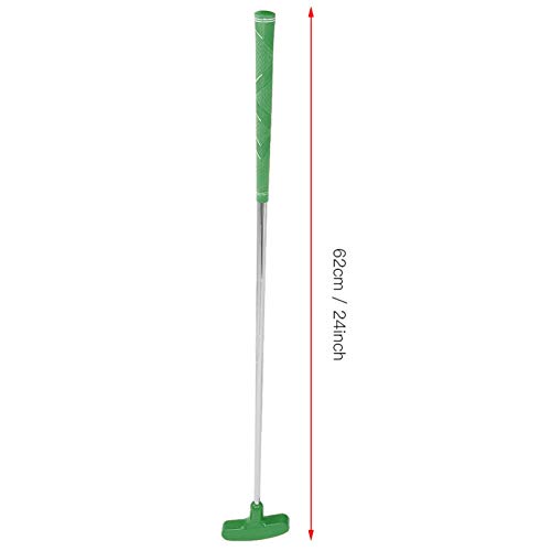 Mini Putter, Accessories Stainless Steel Shaft Comfortable Putter with Antislip Grip for Room for Childs for Indoor for Kids(Green)