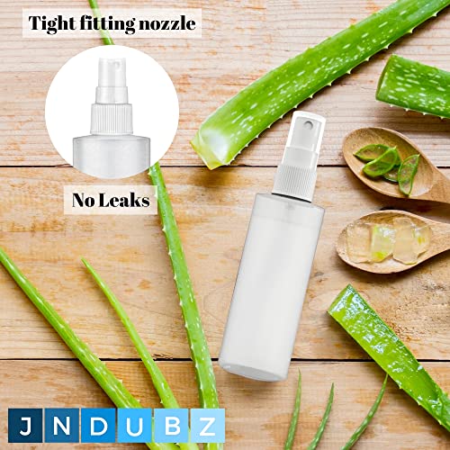 JND Plastic Spray Bottle Fine Mist 4 Oz β Refillable, Reusable, Portable Sprayer, Travel Size, Leak Proof for Household Use, Essential Oil, Cleaning Solution and Perfume (2 Pack, 120 ml)β¦