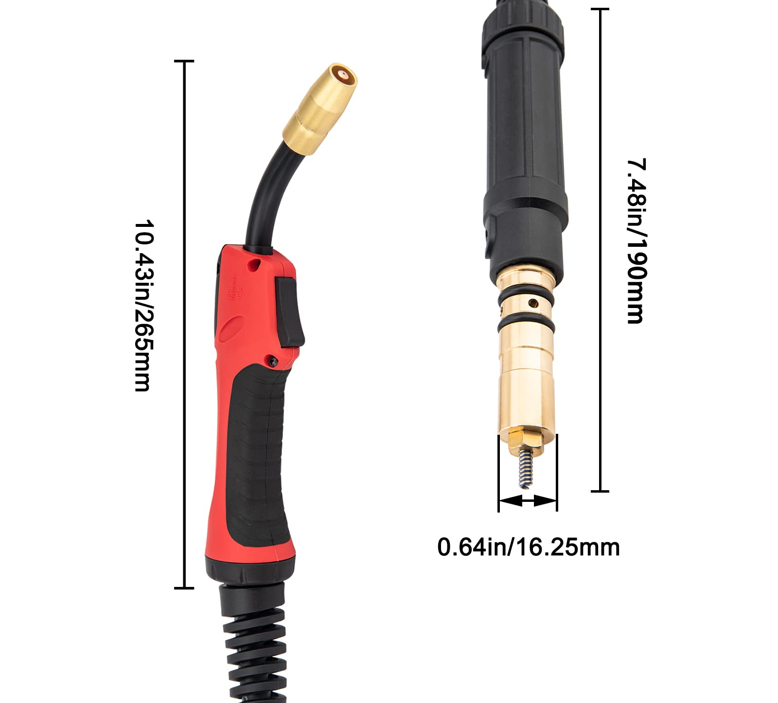 MIG Welding Gun Torch Stinger, Flexible MIG Gun 100A 10ft Compatible with Miller M-100 M-10#248282 - Mig Welder Stinger