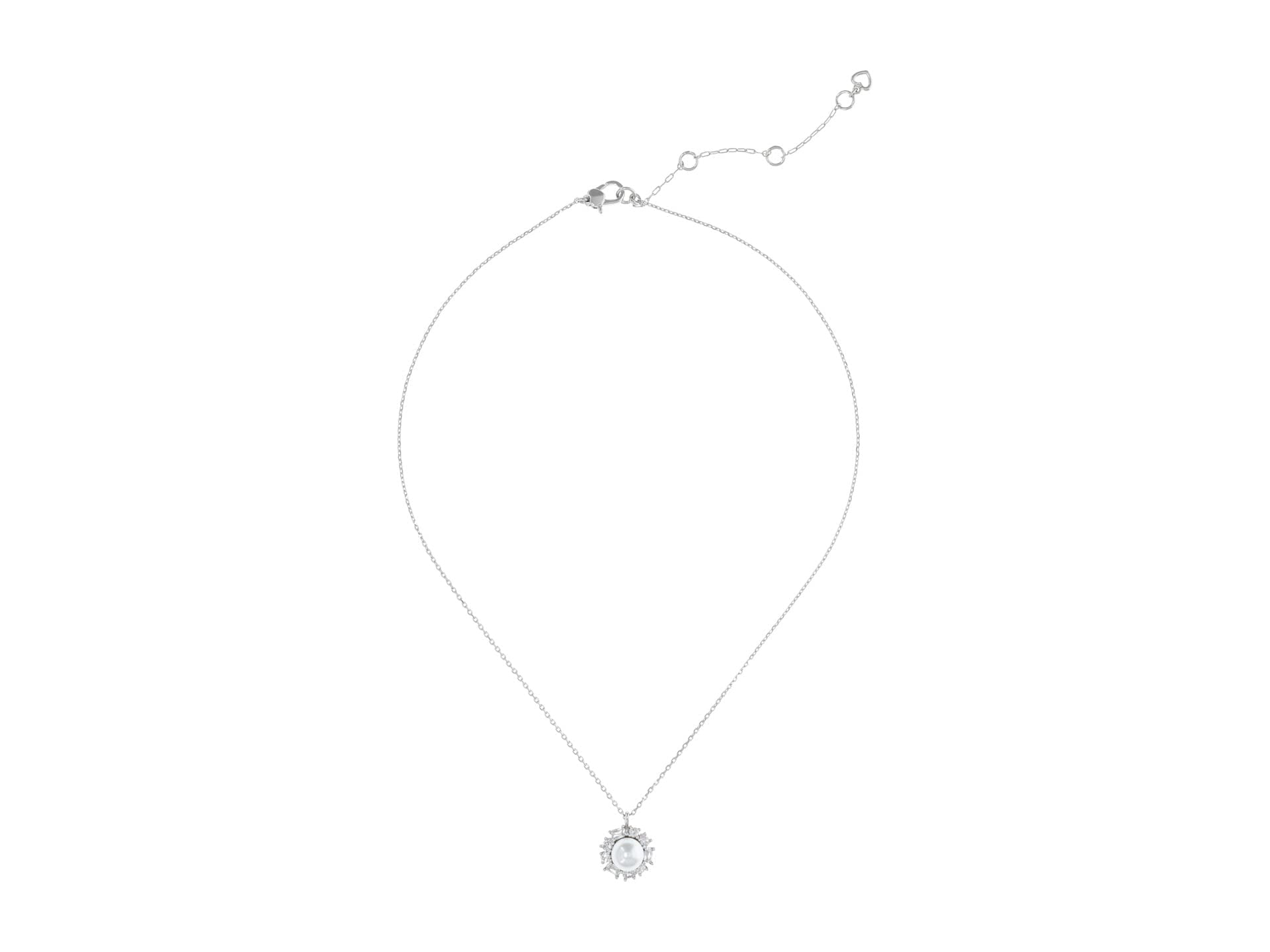 Kate Spade New York Candy Shop Pearl Halo Pendant Necklace Cream/Silver One Size