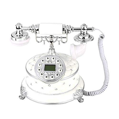 Retro Creative Decorative Telephone, Vintage Rotary Dial Plate Antique Telephone Artist Desk Decoration Landline with Month/Day Clock Display for Office Home Living Room Decor,Wonderful Gift Phone