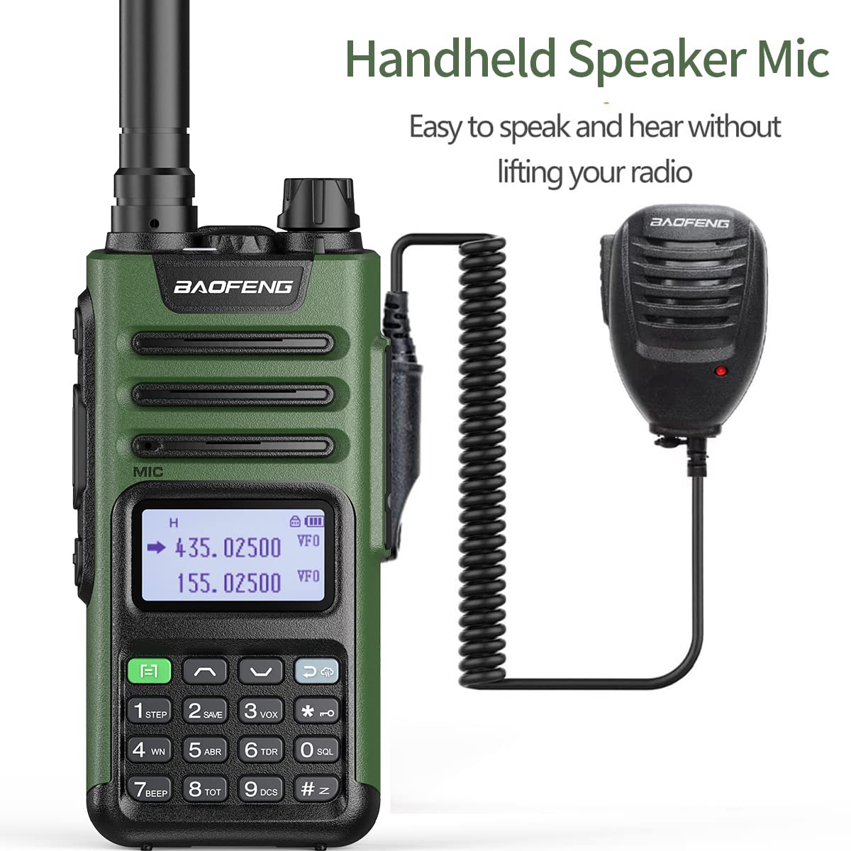 Ham Radio Baofeng TP-8R Two Way Radio Handheld Long Range Type -C Charging Dual Band Rechargeable Walkie Talkie with Tactical Antenna,Speaker Mic and Programming Cable Complete Kit