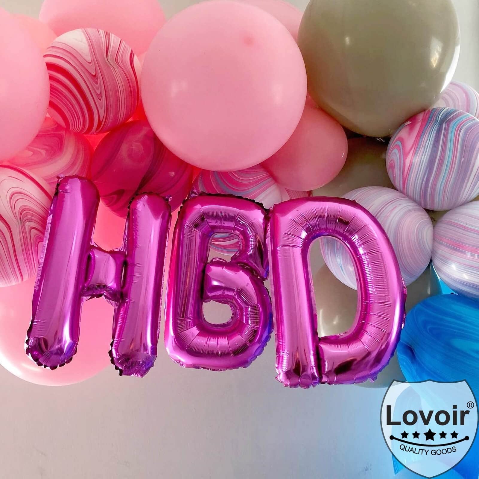Lovoir 40 Inch Large Hot Pink Letter E Balloons Big Size Jumbo Mylar Foil Helium Balloon for Birthday Party Celebration Decorations Alphabet Hot Pink E