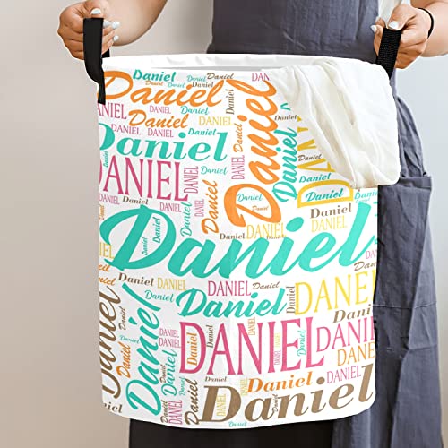 Personalized Laundry Basket with Name Personalized Hampers for laundry for Kids Adults Boys Girls Customized Collapsible Clothes Storage Basket with Handle (Colour 07)