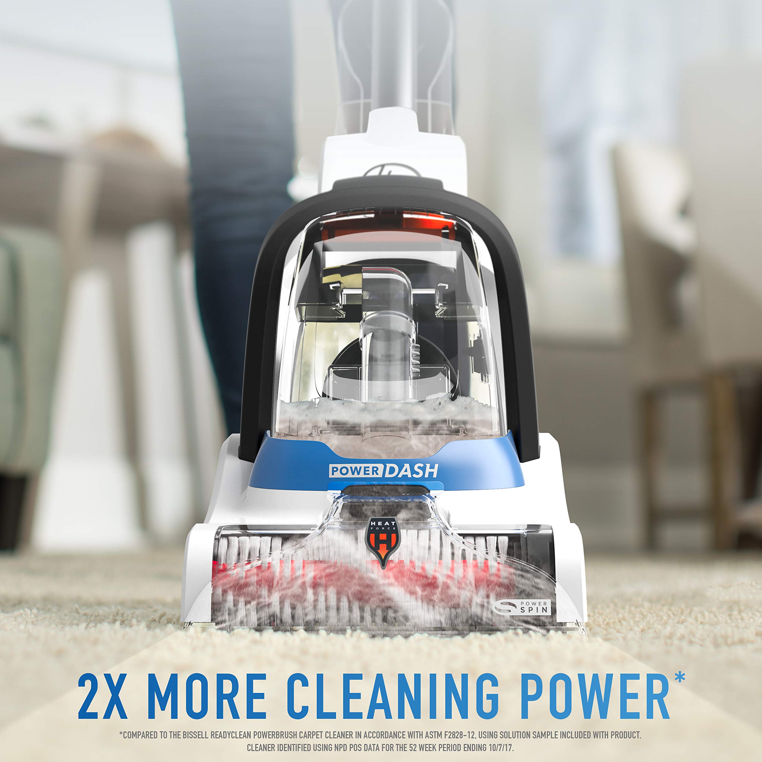 Hoover PowerDash Pet Compact Carpet Cleaner Machine, FH50700 + 64 oz Everyday Carpet Cleaner Solution, Deep Cleaning Carpet Shampoo, AH31924