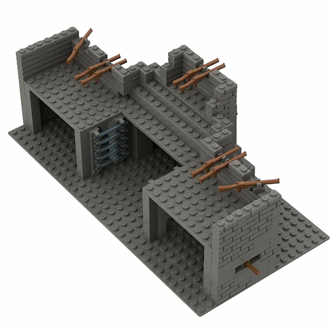 NOSTEA Military Scene Building Bricks, Military Defensive Bases Model, Military War Sets Compatible with Lego