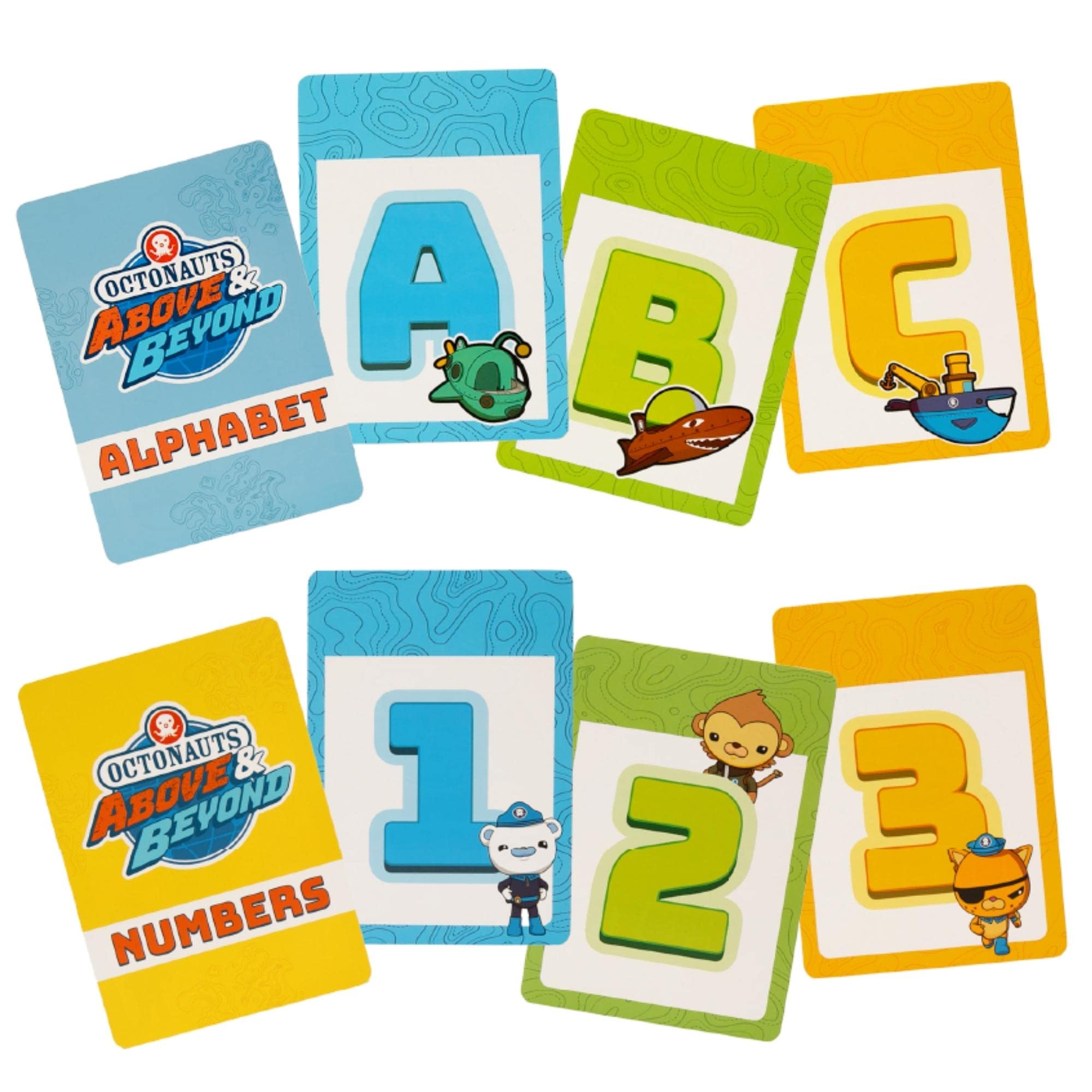 Mighty Mojo Octonauts Kids Classic Flash Cards Set β Learn Alphabet and Numbers - Fun Educational Game for Boys and Girls - Octonauts Party Game Toys - Family Game Night β Learning Edition
