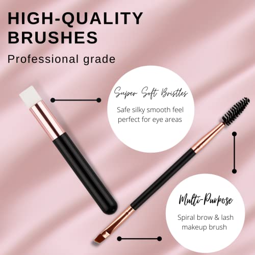 Lash Shampoo for Lash Extensions Kit - Cleaning Brush & Mascara Wand - Sensitive Foaming Eyelash Extension Cleanser Eye Makeup Remover - Paraben, Sulfate, Oil Free - Salon & Home Use (60ml/ 2fl Oz)