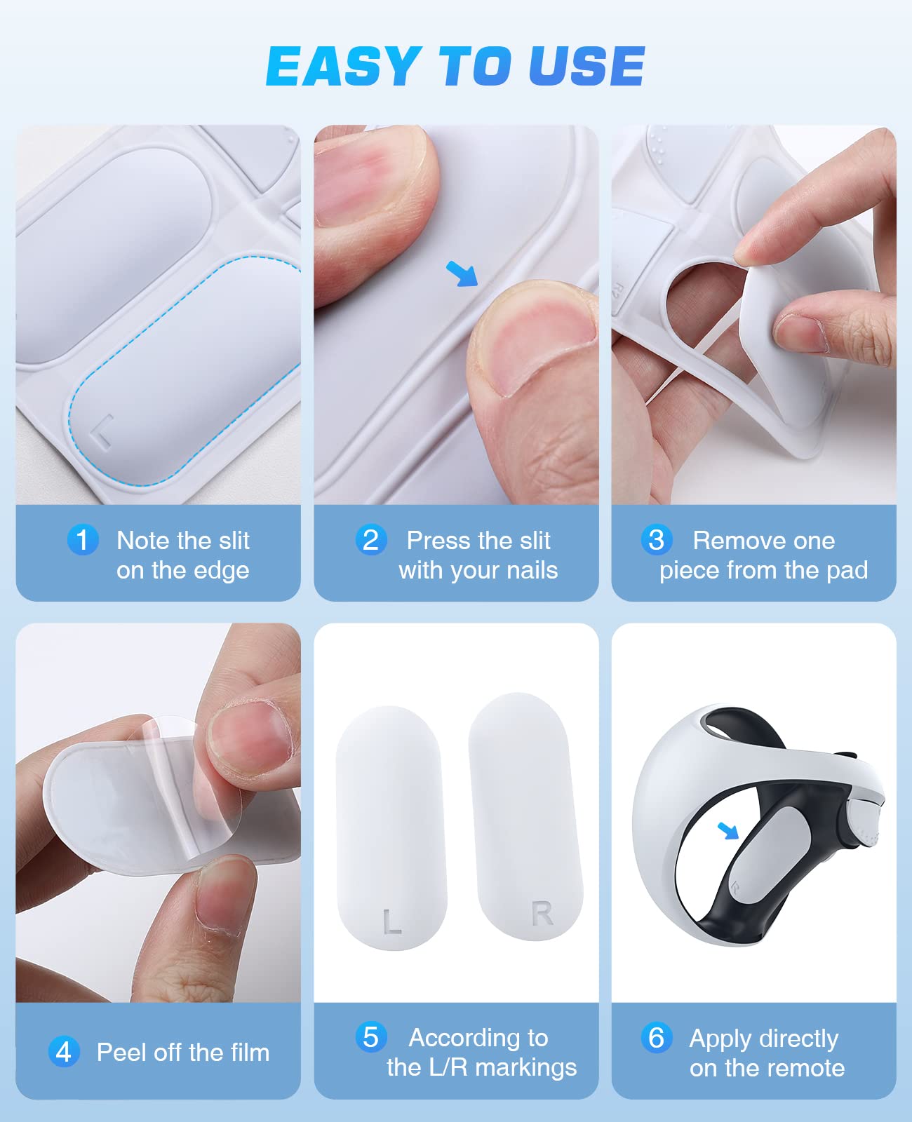 MoKo PS VR2 Accessories Kit Compatible with PlayStation VR2 with 2 Silicone Pad Kit Handle Grip for VR2 Sense Controller & 1 Anti-dust Cover for PS VR2 Lens, Easy to Install, Precise Cut, Anti-Sweat