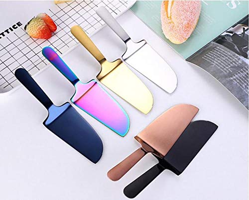 MBBITL Cake Server Pie Pizza Cutter Stainless Steel Spatula - Rainbow