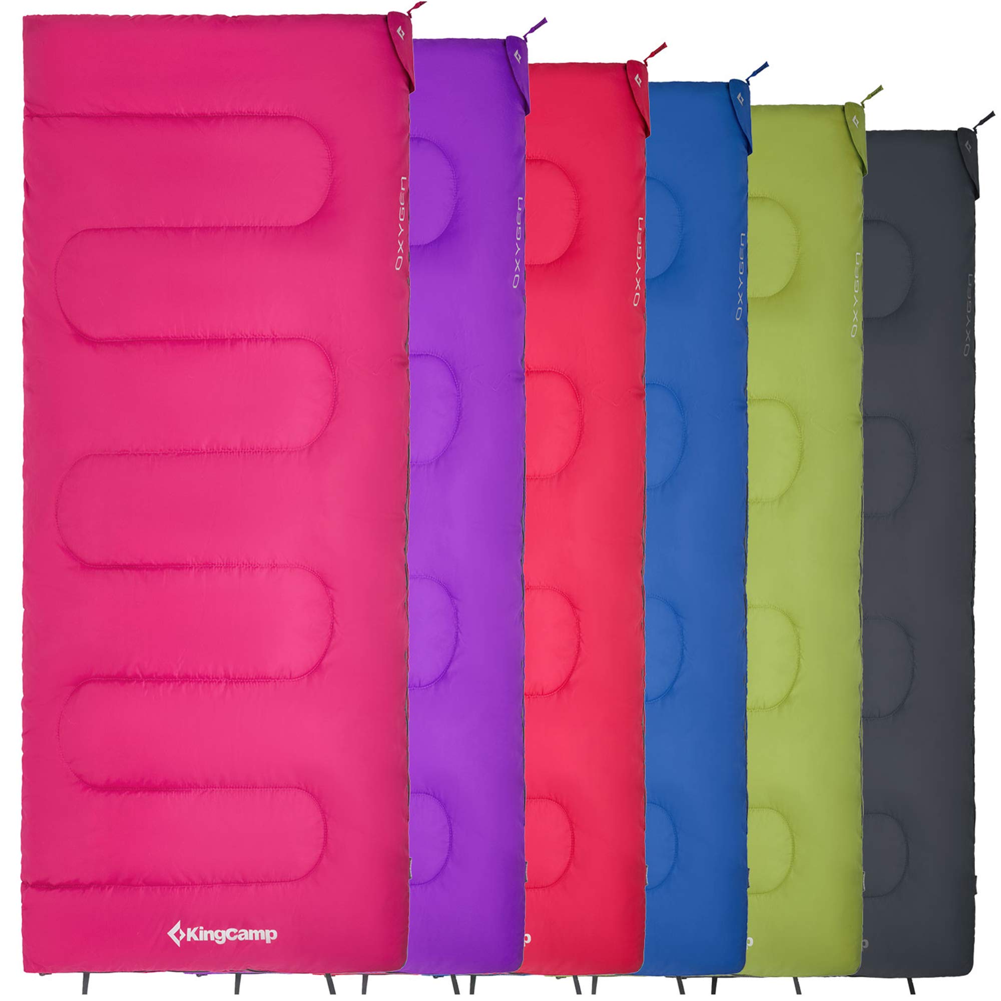 KingCamp Lightweight Envelope Sleeping Bag 55℉ Portable Waterproof Comfort for Cool Warm Hot Weather Compact Backpacking Camping Hiking Travel 70.8"x29.5"