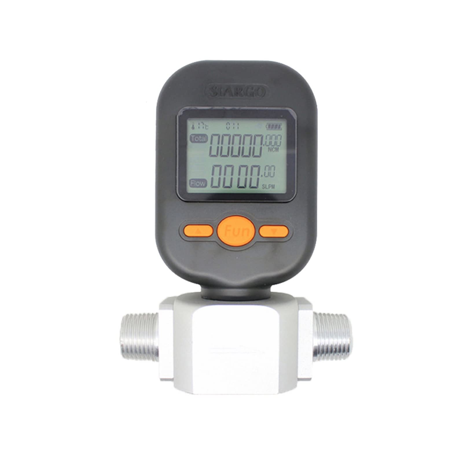 QYTEC Hose Timer MF5706 (0-10L/25L) Ultrasonic Gas Mass Flow Meter MF5712 (0-200L) Compressed Air Nitrogen Oxygen Digital Flowmeter Water Timer (Color : MF5706(0-25L), Size : One Size)