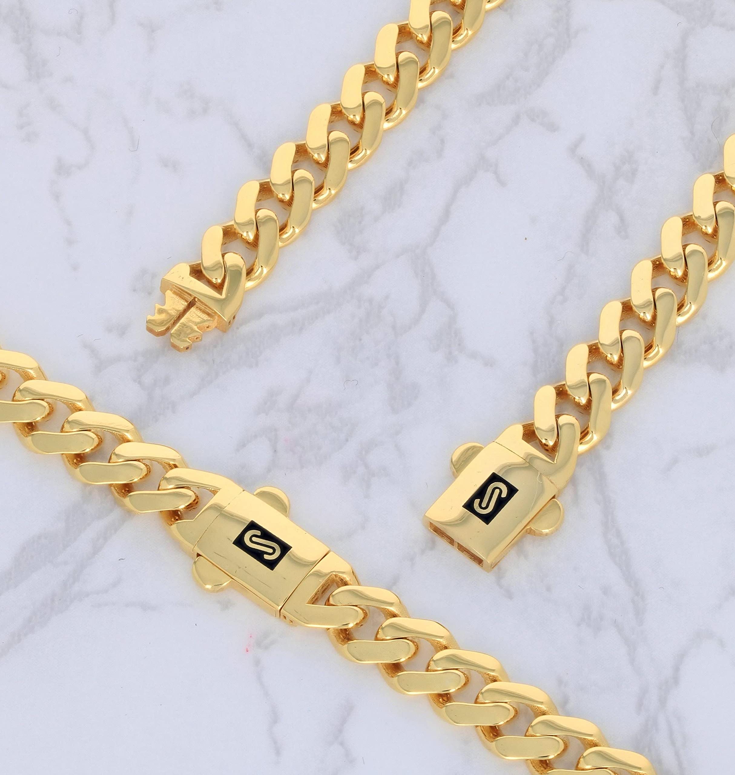Nuragold 10k Yellow Gold 6mm Royal Monaco Miami Cuban Link Chain Bracelet, Mens Womens Fancy Box Clasp 6" 6.5" 7" 7.5" 8" 8.5" 9"