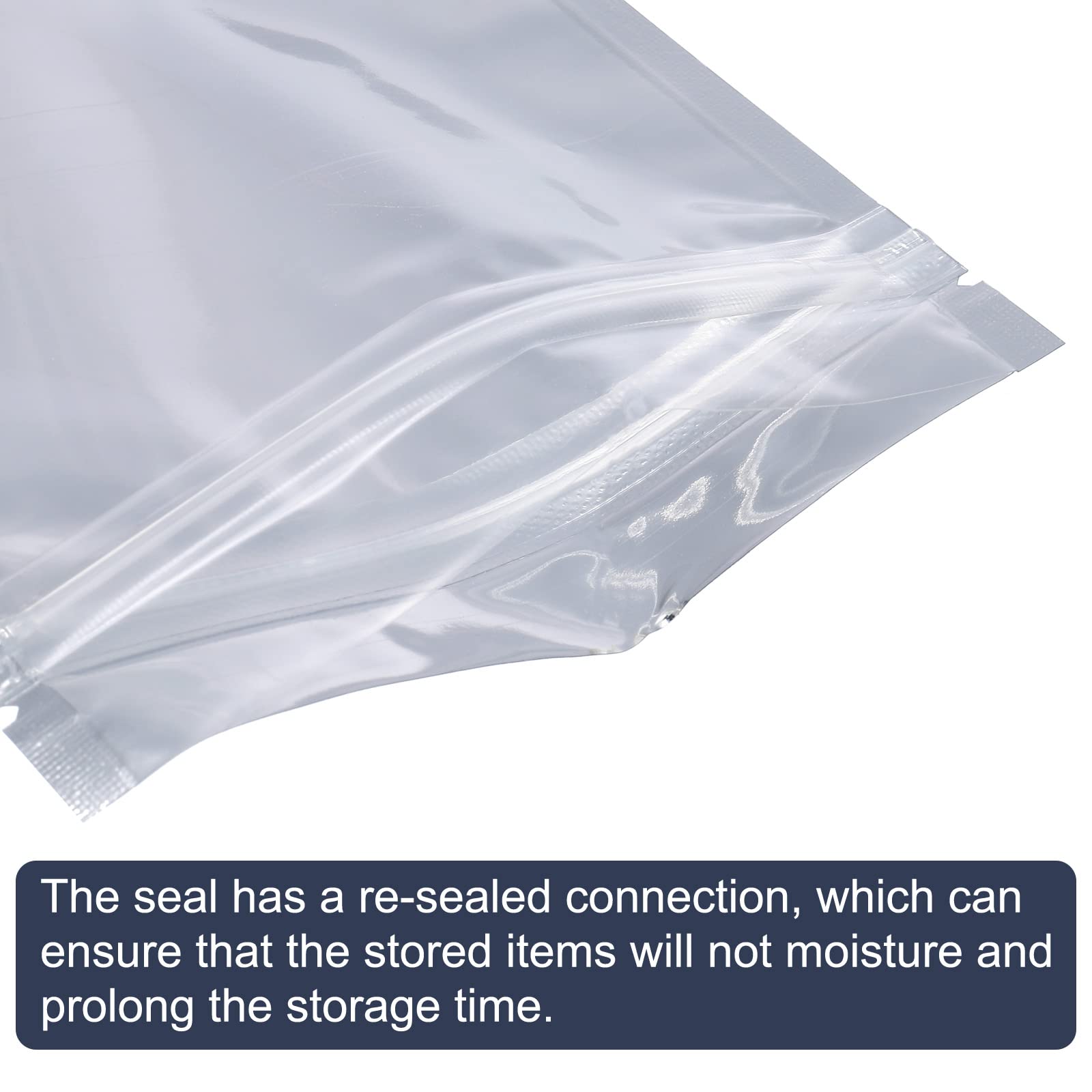 MECCANIXITY Holographic Bag 100 Pack 10cm x 6cm Resealable Smell Proof Bags for Food Storage