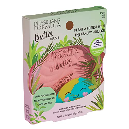 Physicians Formula Earth Day Butter Blush Rosy, Clean Beauty, Dermatologist Tested, Vegan, Cruelty-Free