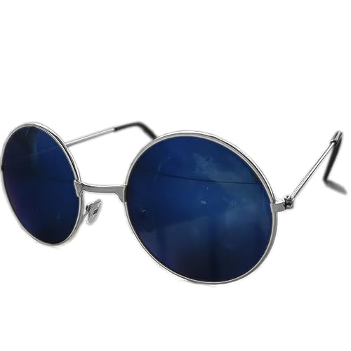P1PSZ Gojo-Satoru Glasses Cosplay Anime Gojo Cosplay Satoru Eyeglasses Blue Sunglasses Costume 2023 NEW (Silver frame)
