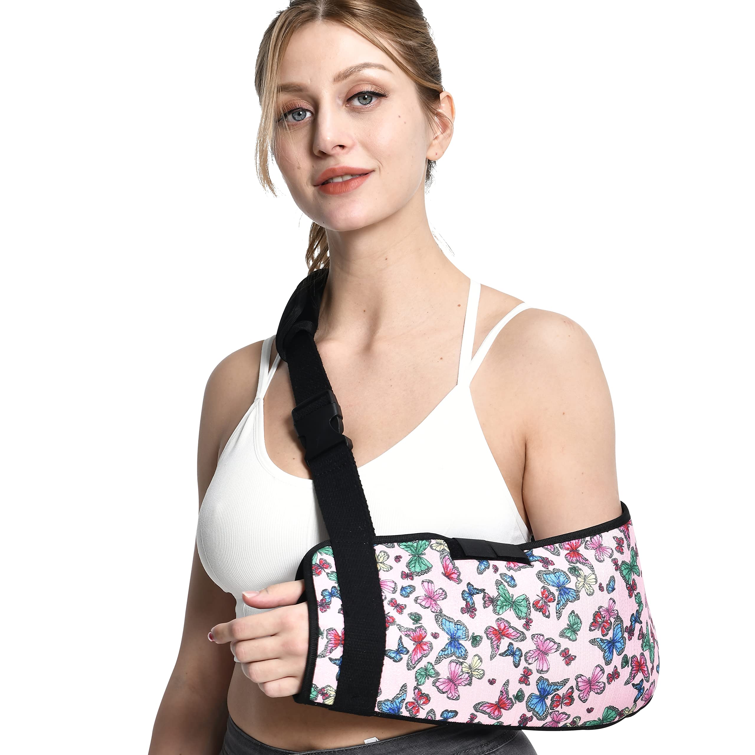 Ledhlth Soft Foam Arm Sling Butterfly for Shoulder Men Women Arm Support Brace for Broken Collarbone Shoulder Immobilizer for Shoulder Injury