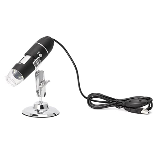 Lab Microscope Slides 1600X USB Digital Microscope Camera 8LED Magnifier with Metal Stand Microscope Parts