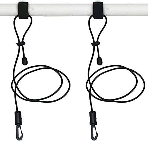 Kayak 2 pcs Canoe Rafting Fishing Rod Oars Elastic Lanyard Paddle Leash Cord