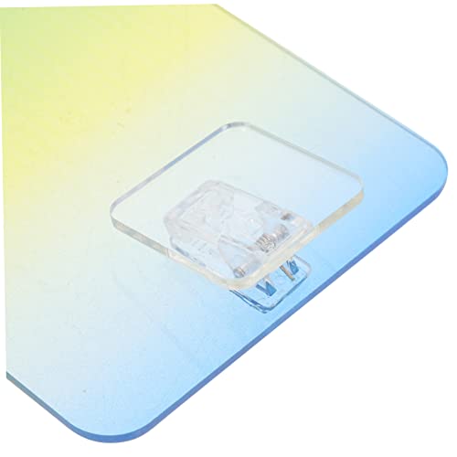 SEWACC 8 Pcs Plate Clamp Paper File Organizer Recording Clipboard Conference Recording Board Sketch Pad Plastic Acrylic Student Clipboard for Office Clipboards Exam Paper Clips