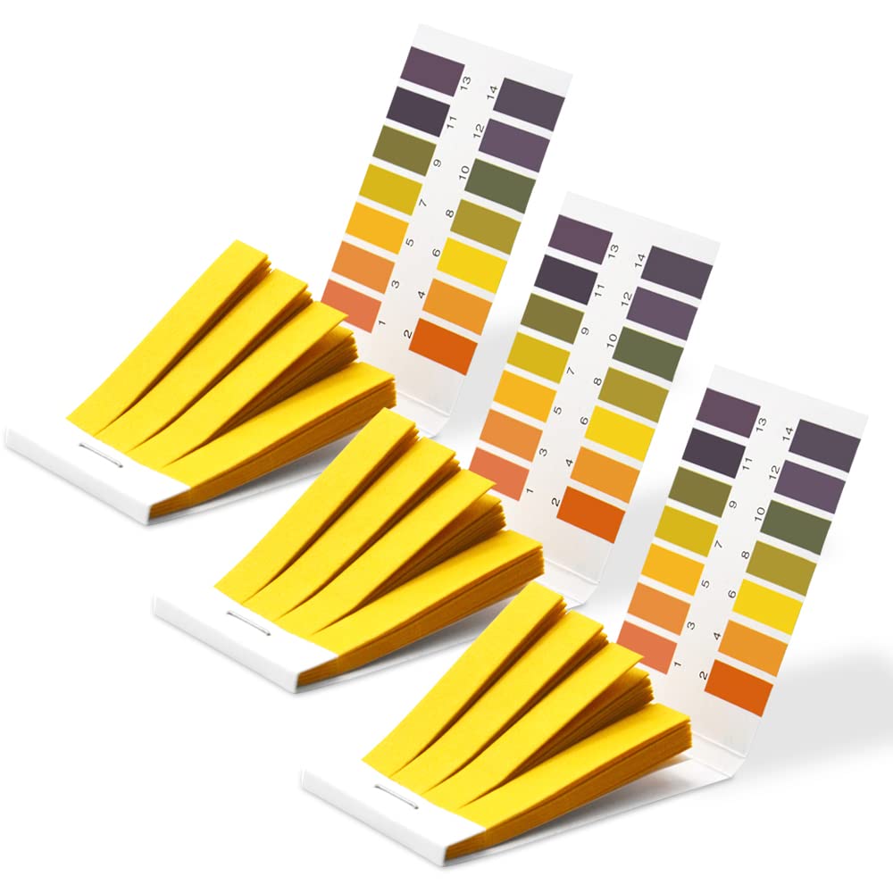 pH Test Strips, pH 1-14 Litmus Paper pH Test Strips, Universal Indicator Litmus Test Paper, Acid Alkali Test Paper, pH Test Strips for Water, Soil, Cosmetic (3)