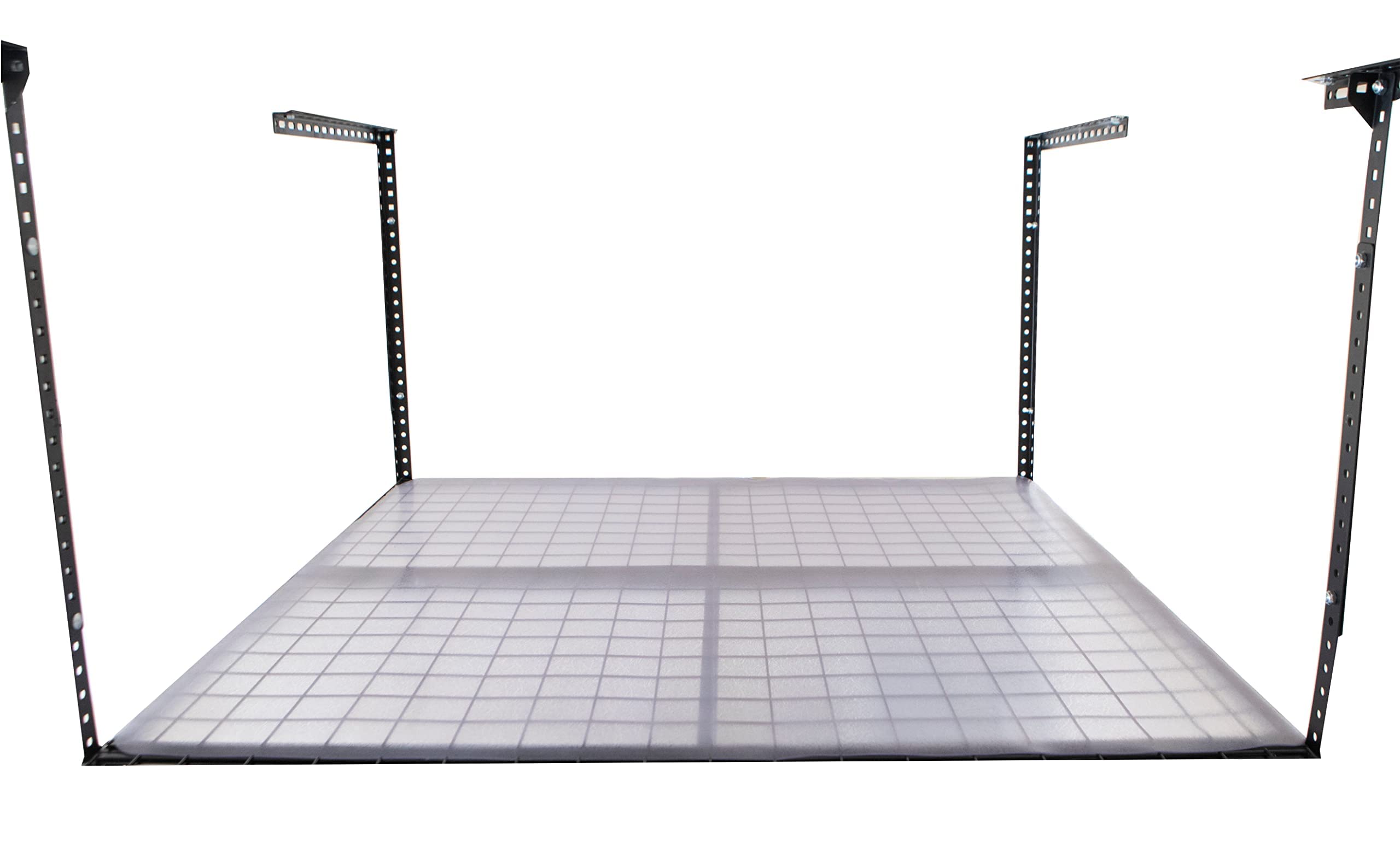 Resilia - Garage Shelf Liners, Compatible with Fleximounts, Fits Floating & Overhead Garage Storage Racks, Ceiling and Wall-Mount Shelf Liners, 48 Inch x 48 Inch Heavy-Duty Textured Vinyl, Clear