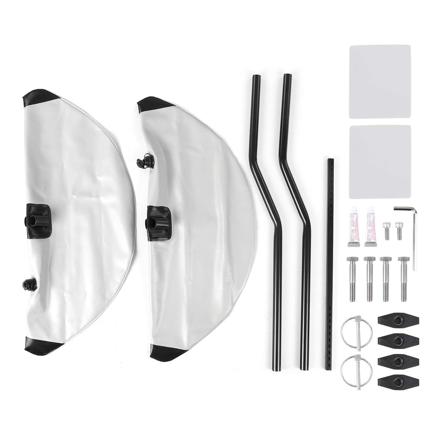 Kayak Inflatable Outrigger Float with Arms Rod Kayak Boat Fishing Standing Float Stabilizer System Kit (Color : White 1)