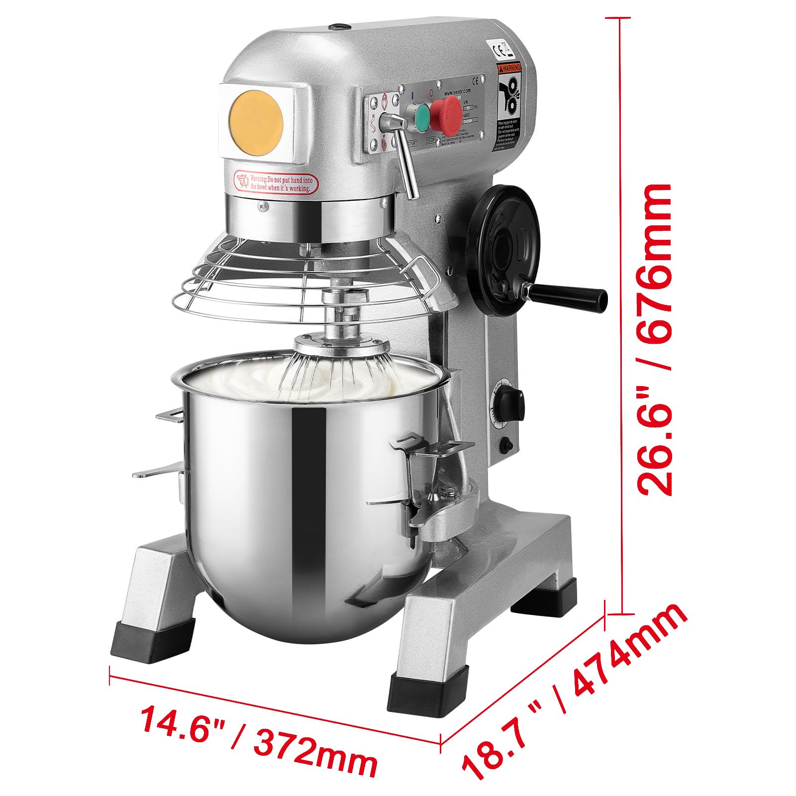 Zoorse 15Qt Commercial Food Mixer - Powerful and Versatile