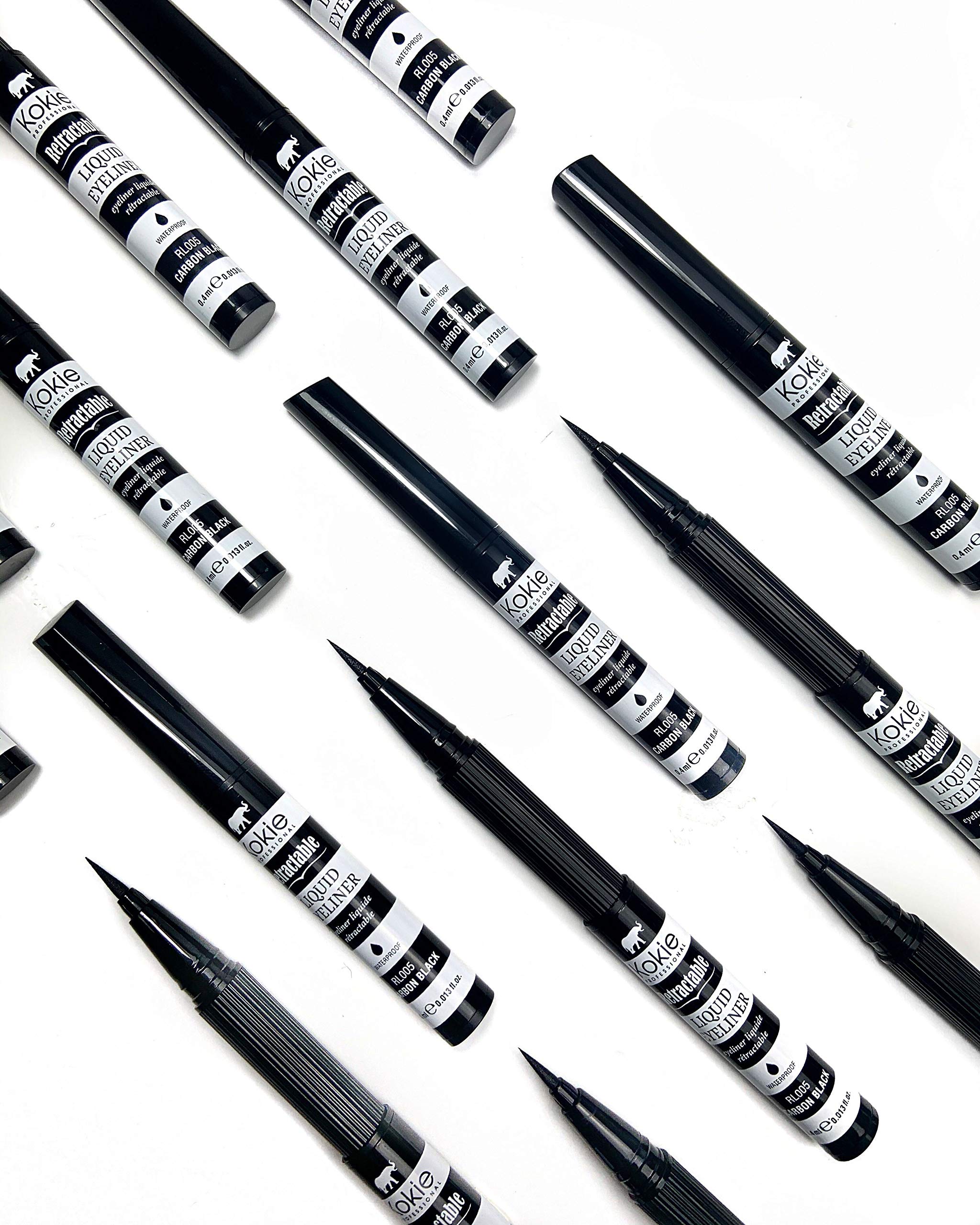 Kokie Retractable Liquid Eyeliner, Pointed Felt Tip, Waterproof & Smudge Free, Long-lasting, Vegan, Cruelty-Free