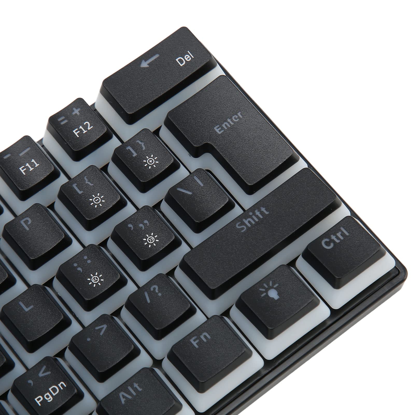 RGB Backlit Mechanical Gaming Keyboard, 61Keys Blue Switch Compact Mini Wired Gaming Keybaord, ABS Anti Ghosting Hot Plug Computer Keyboard