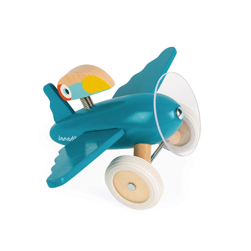 Janod Spirit Wood Airplane - Diego The Toucan - Ages 18 Months+ - J04489