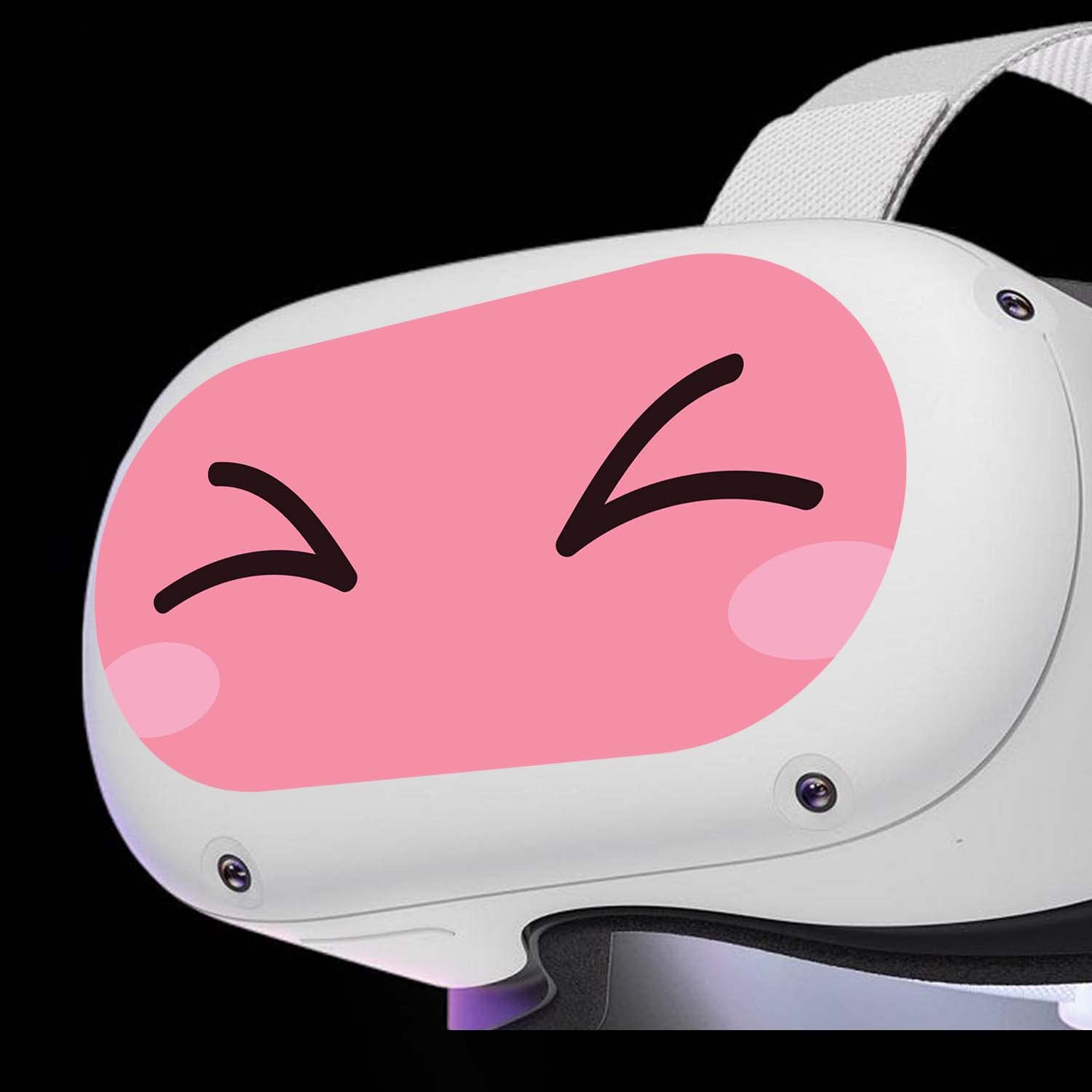KCD VR Headset Controller Decal Sticker - Front Eyes Skin - Pink Squint