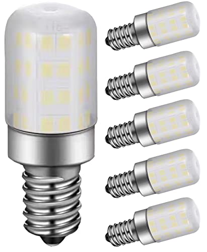 Light maker E12 LED C7 S6 Night Light Bulb, 30 watt Equivalent Bulb (3W), Candle Holder E12 Base, Non-dimmable (Daylight White 6000K), 5 Count (Pack of 1)