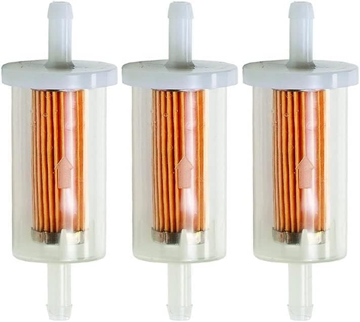 PAOSDKSUI 695666 845125 Fuel Filters For Briggs & Stratton H-usqvarna Troy-Bilt MTD Craftsman John Deer D100 D105 D110 Lawn Mower Tracto 1/4" Gas Fuel Filter (3/pack)
