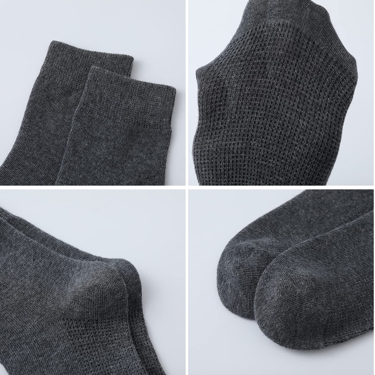 Marchare Girls Crew Socks Seamless Kids Socks Cotton School Socks Navy 6 Pack