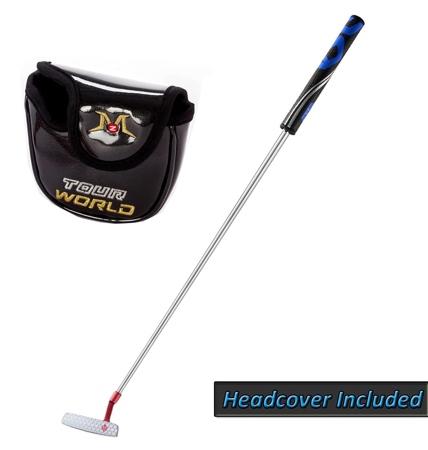MAZEL Golf Putter with Blue Grip & Golf Putting Ball,Bundle of 2