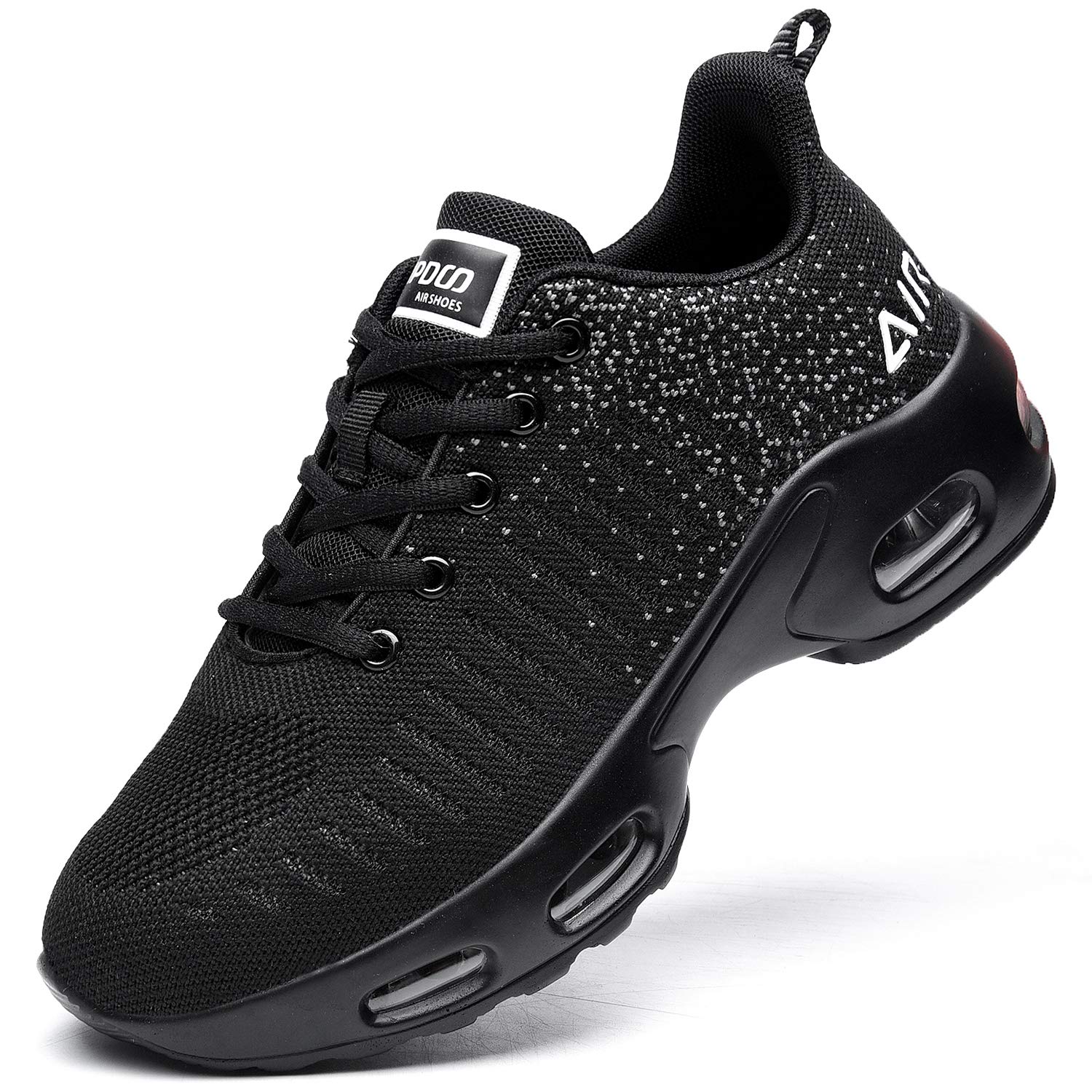 M MAGPER Women Air Running Sneakers Lightweight Walking Athletic Gym Sports Tennis Shoes Allblack US 7 B(M)