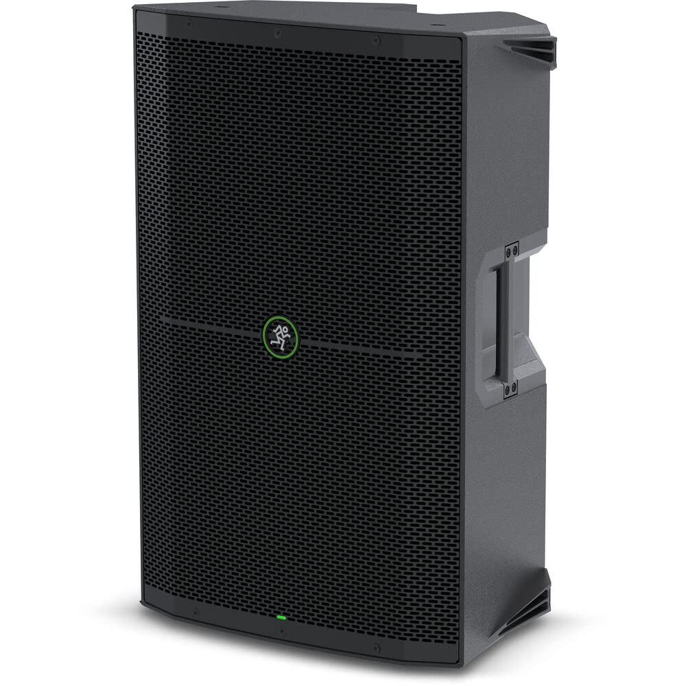 Mackie Thump215XT 1400W 15" Powered PA Loudspeaker System with DSP and Bluetooth (Pair) Bundle with Auray SS-47S-PB Steel Speaker Stands, Carrying Case, and 2X XLR-XLR Cable