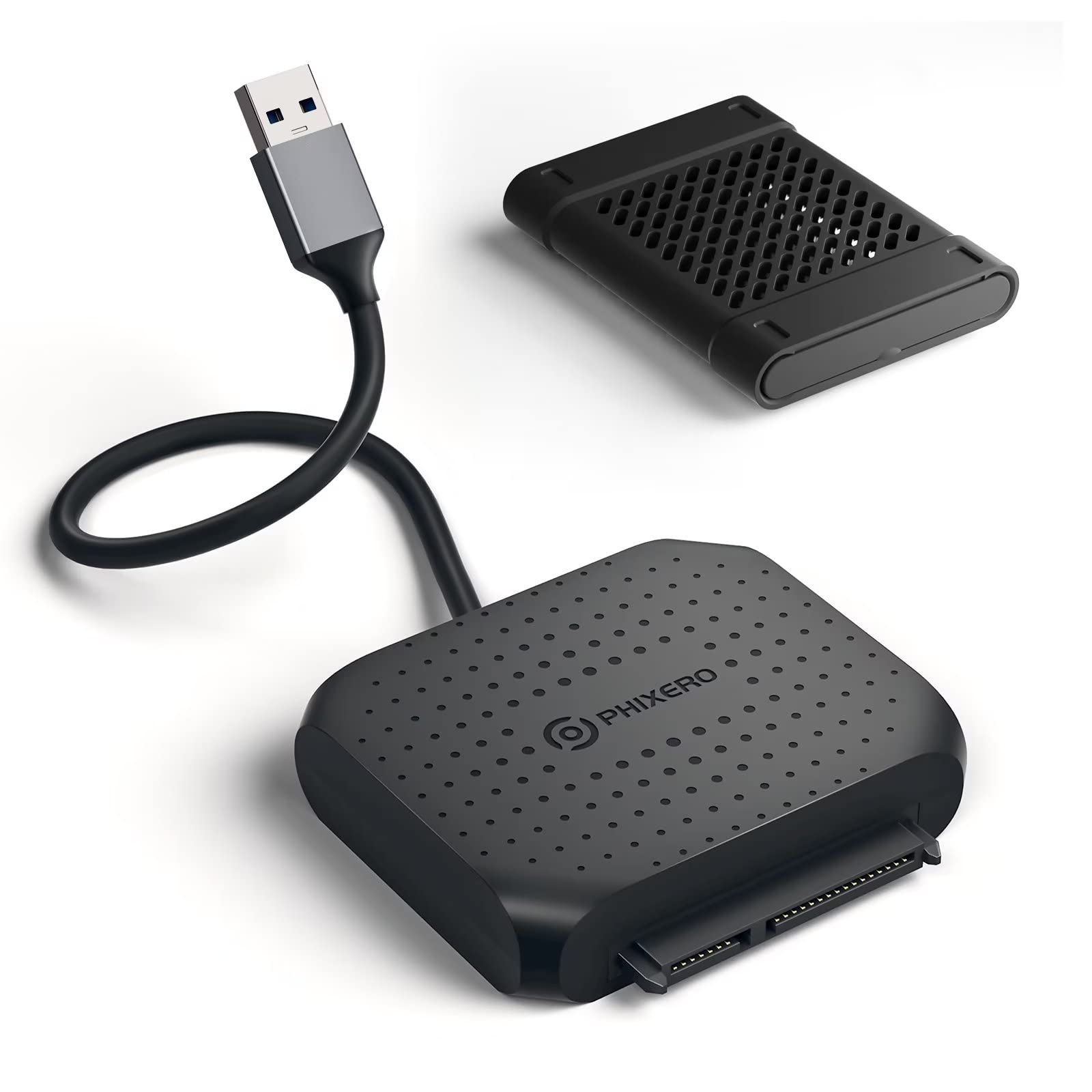 PHIXERO SATA to USB Adapter for 2.5" SSD/HDD with Protective Case, USB to SATA Adapter
