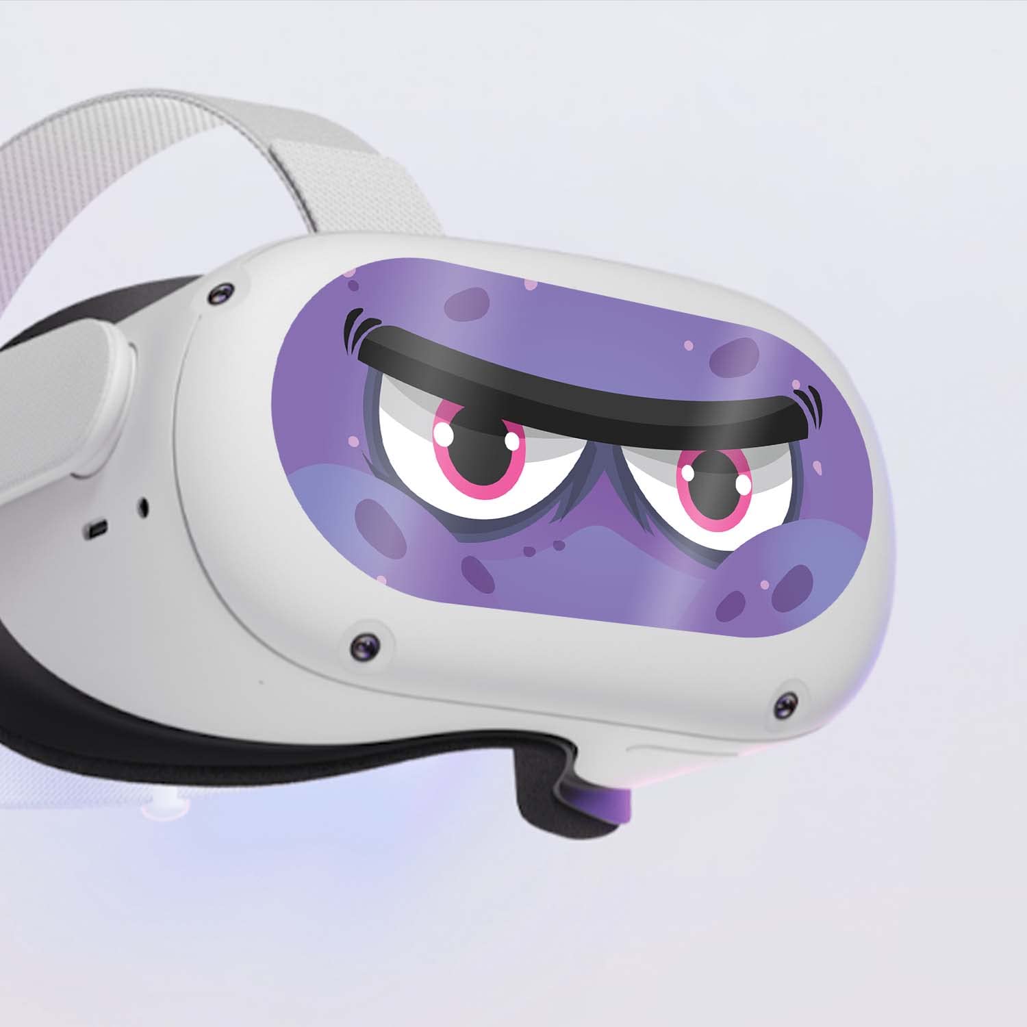 KCD VR Headset Controller Decal Sticker - Front Eyes Skin - Purple Monster