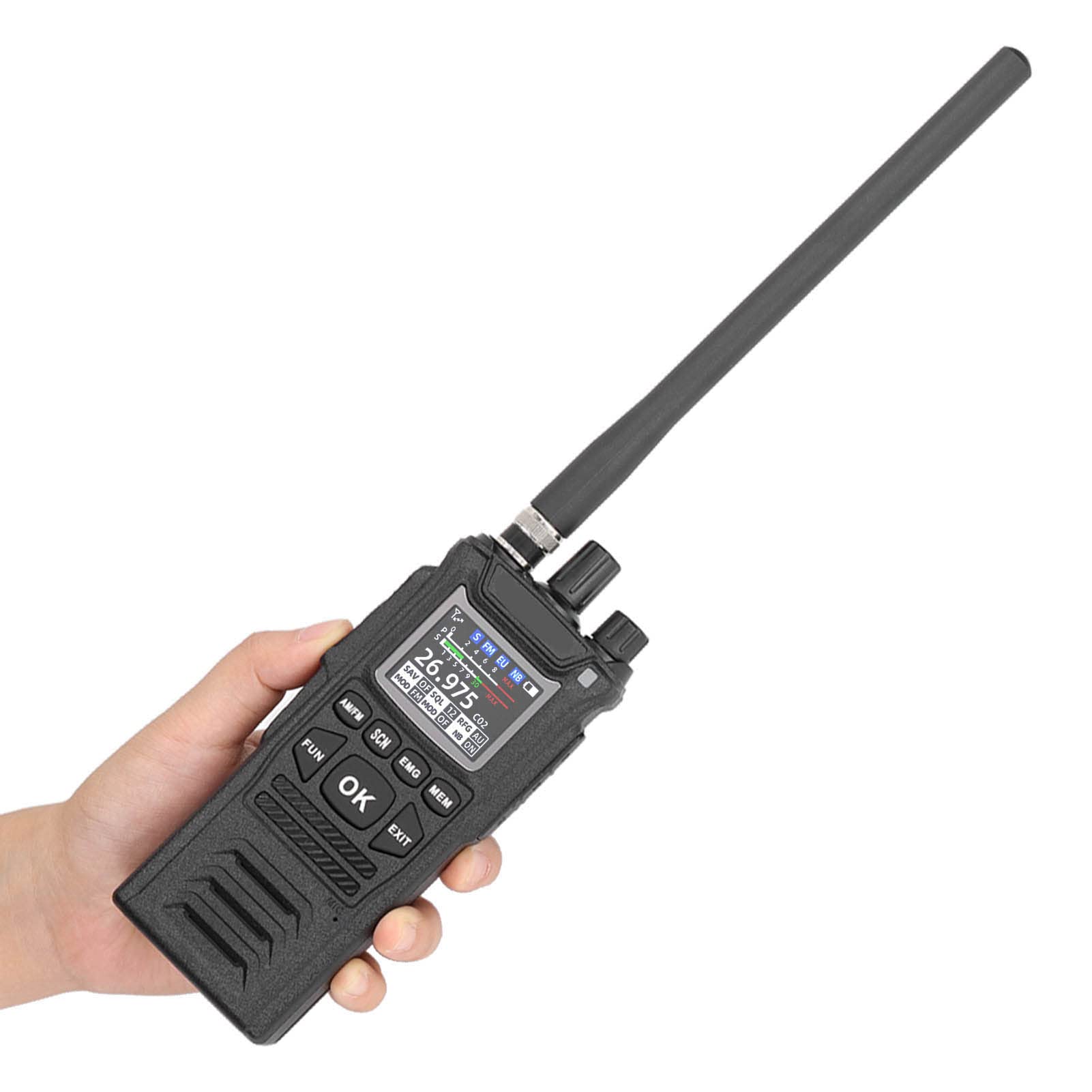 Marine Radio, Hand Held CB Radio High Sensitivity High Volume Clear Voice IP67 Waterproof for Boat (US Plug)