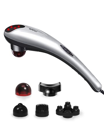 Handheld Deep Tissue Massager Percussion Massage Machine for Muscles Back Neck Shoulder Leg- Hand Held Electric Back Massager for Neck and Back Full Body Pain Relief and Relaxation