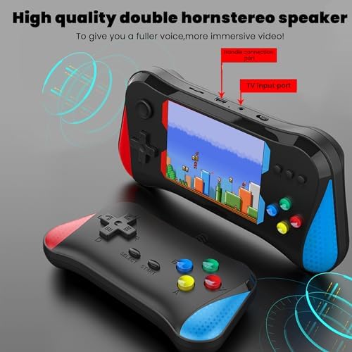 Handheld Game Console for Kids Adults,3.5'' LCD Screen Preloaded 500 Classic Video Games with Rechargeable Battery - Support 2 Players and TV Connection Ideal Gift for Kids Aldults1